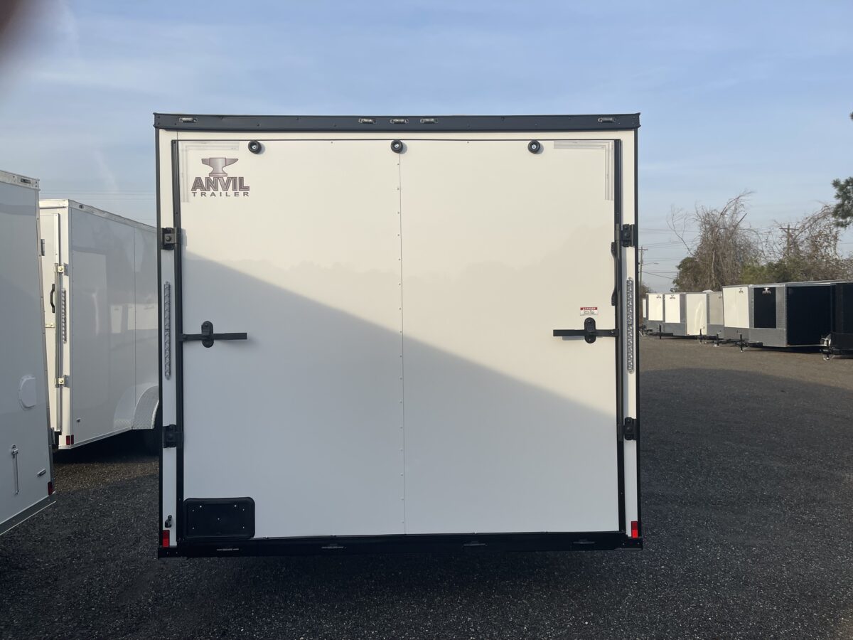 8.5x20 Anvil Cargo Trailer – White Poly-Core, Blackout Package